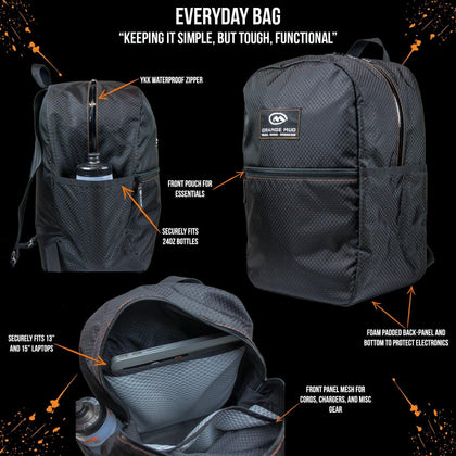Everyday Bag: Durable Daily Backpack – Orange Mud