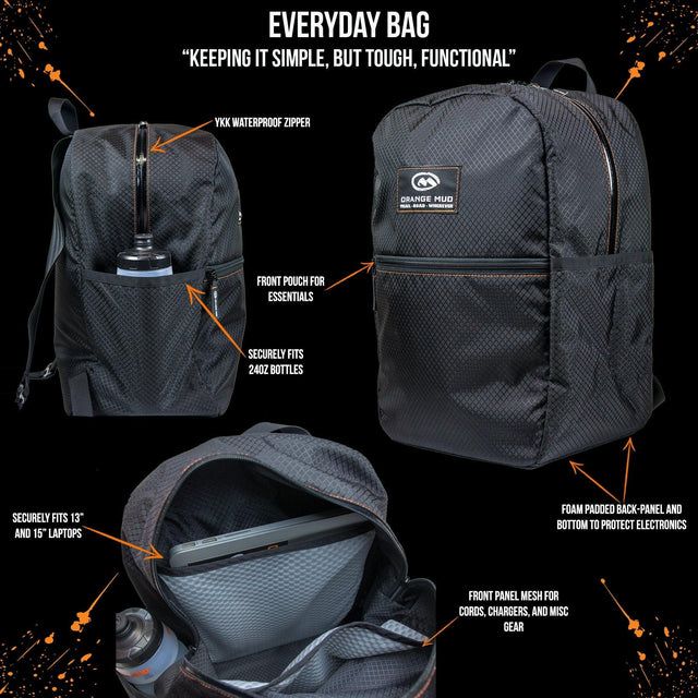 Everyday Bag: Durable Daily Backpack – Orange Mud